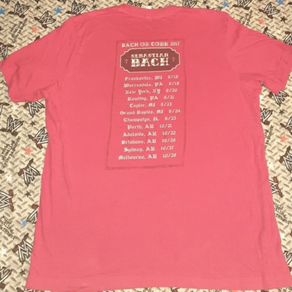 2017 Sebastian Back Skid Row Tour Shirt Rock Metal - Gem